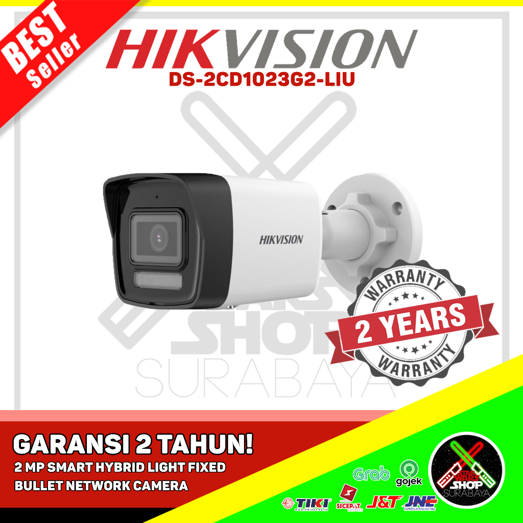 Jual DS-2CD1023G2-LIU - HIKVISION IP CAMERA 2MP DUAL LIGHT BULLET AUDIO | Shopee Indonesia