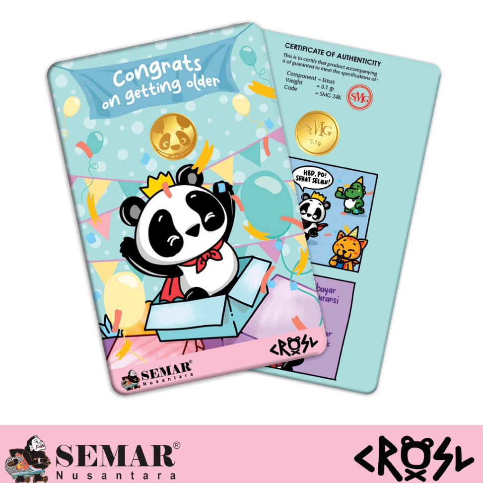 Jual ART D47T Logam Mulia SMG Gold CRSL Birthday Emas Batangan Semar ...