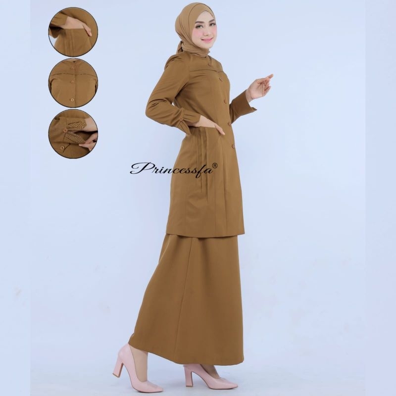 Jual Setelan pemda tunik Blazer wanita kheki tua seragam pns seragam guru setelan rok A | Shopee ...