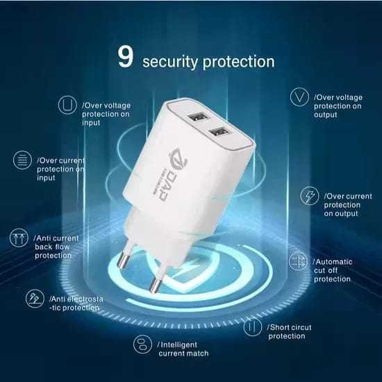 Jual Adaptor Charger DAP D-A4 2.4A Dual 2 Port USB Output Adapter ...