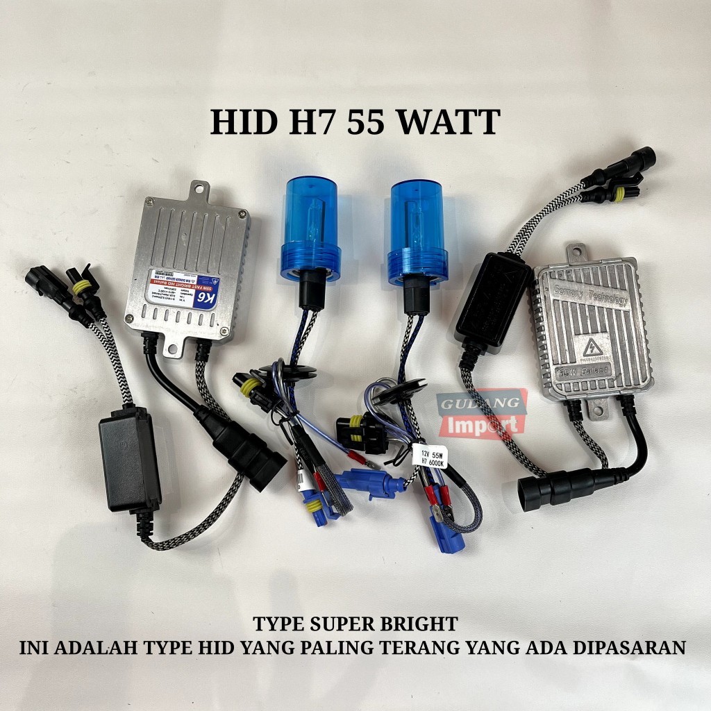 Jual LAMPU HID MOBIL 55 WATT H4 H11 H1 H16 H7 HB3 HB4 SUPER TERANG | Shopee Indonesia