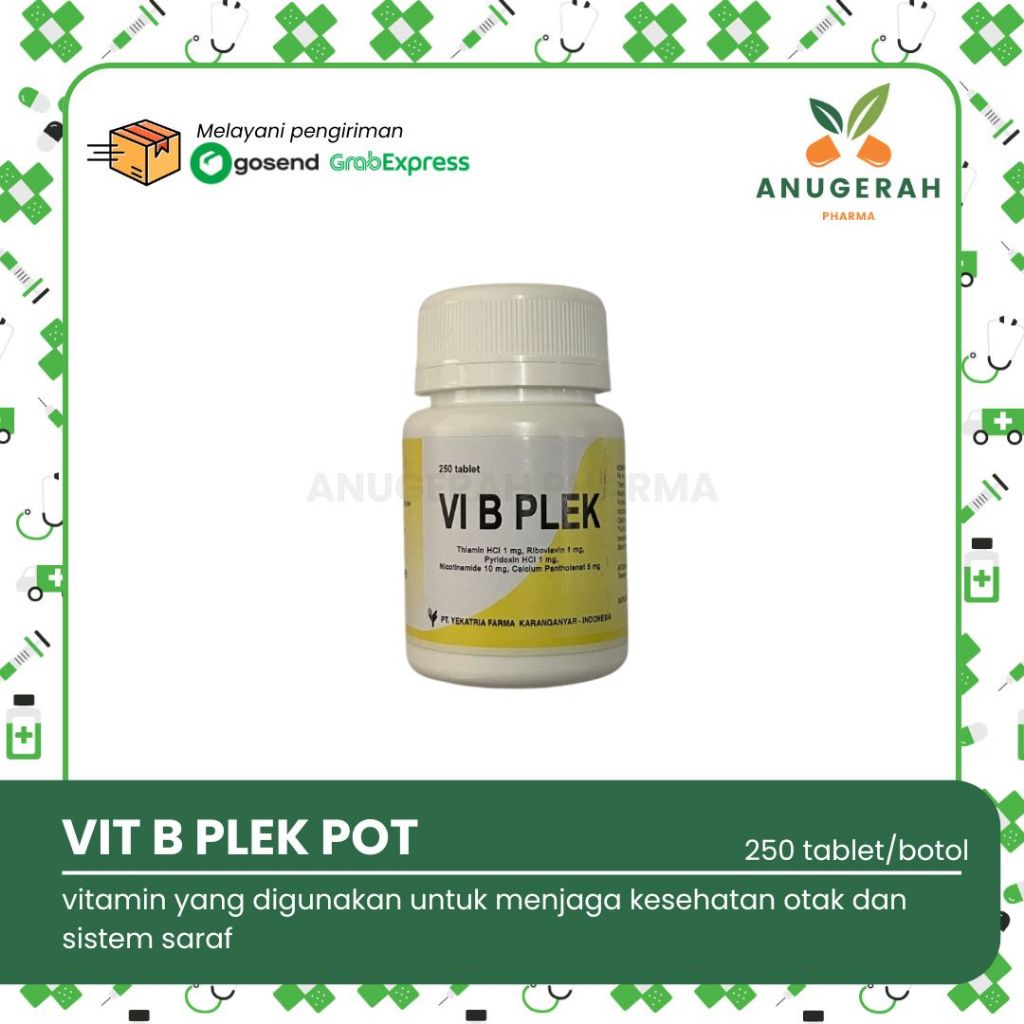Jual Vi B Plex Pot isi 250 Tablet | Vitamin B Complex Pot Yekatria ...