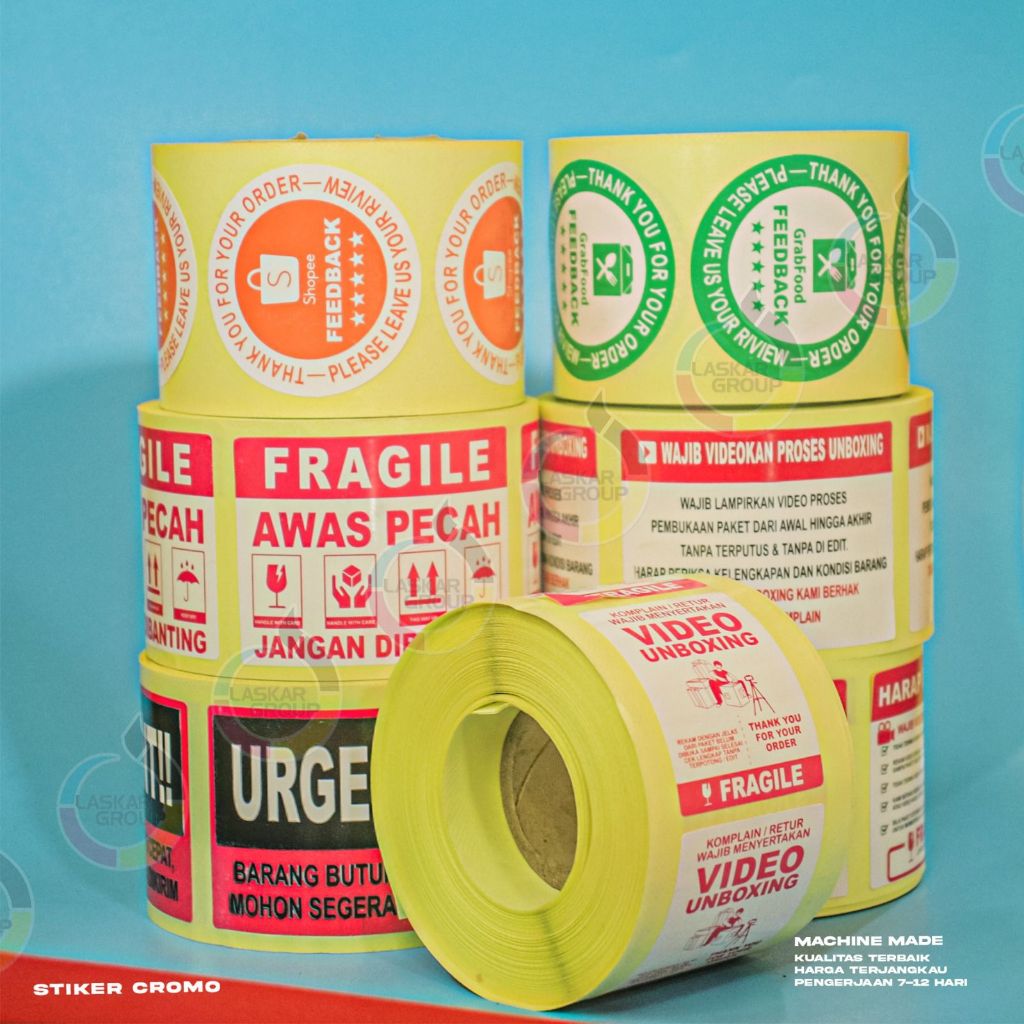 Jual STIKER GULUNG VIDEO UNBOXING STIKER WAJIB VIDEO STIKER FRAGILE ...