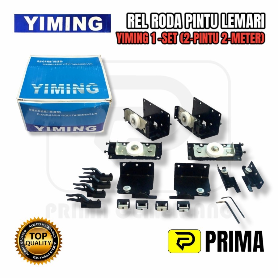 Jual Rel Roda Gantung YIMING Lemari Sliding 1 Set 2 Meter 2 Pintu | Shopee Indonesia