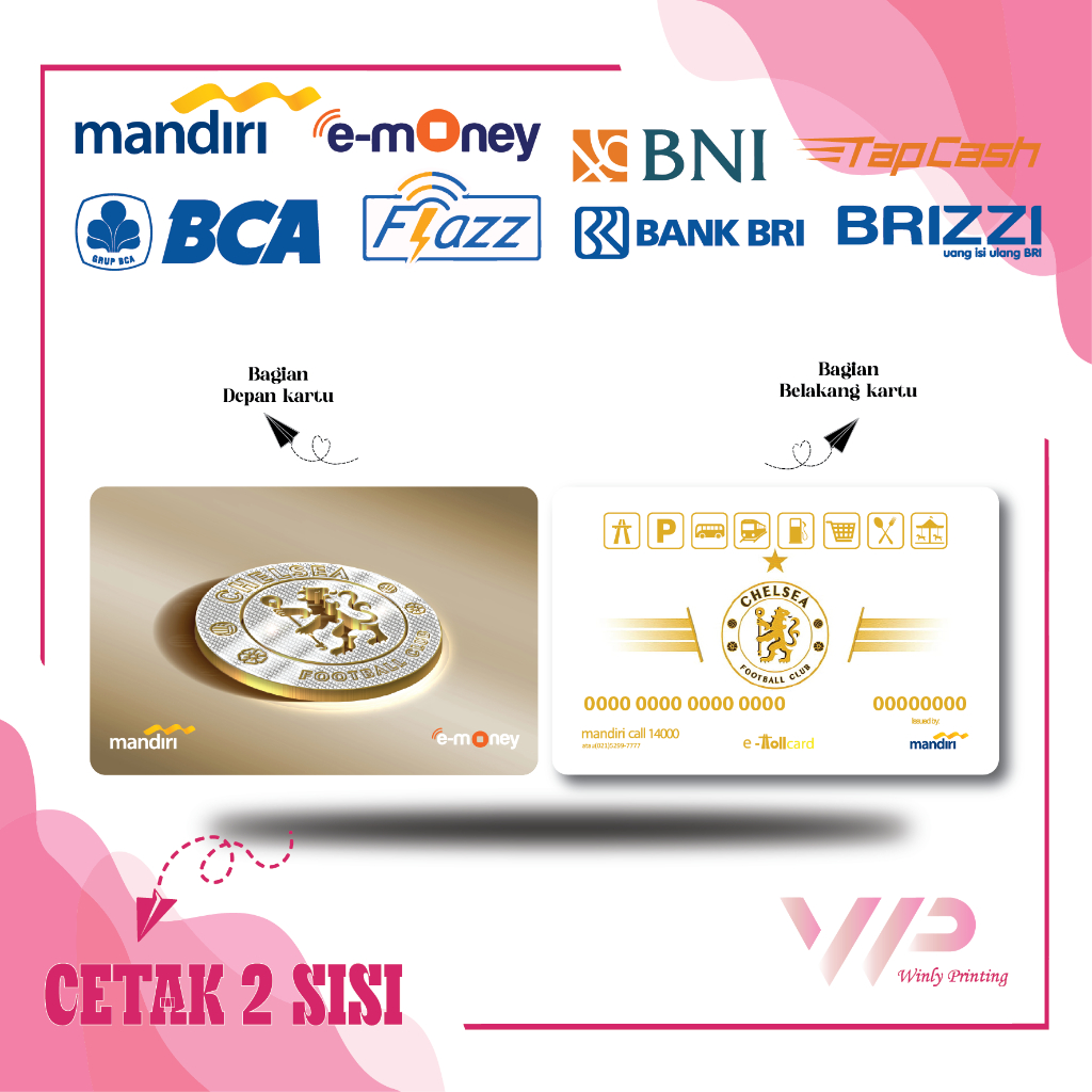 Jual KARTU EMONEY DESIGN CLUB BOLA LOGO CHELSEA F.C GOLD CLUB BOLA E ...