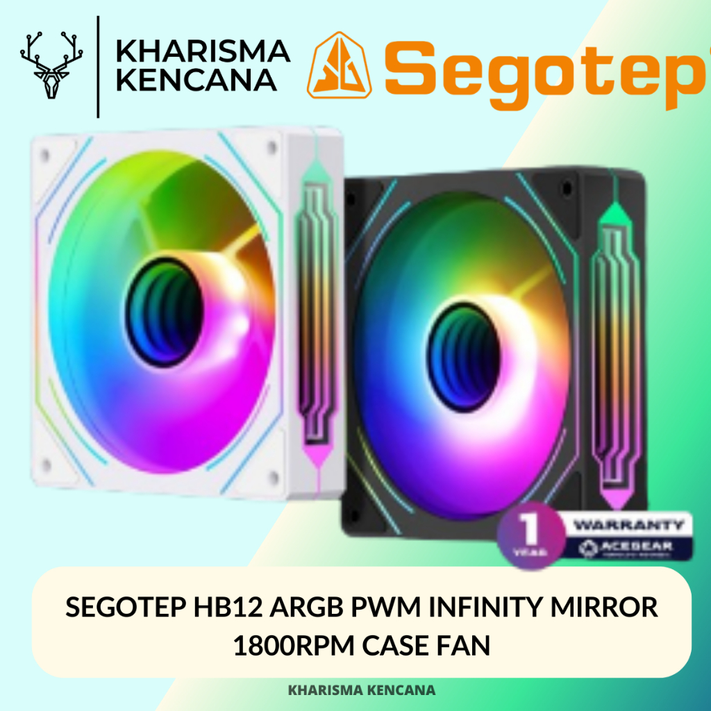 Jual SEGOTEP HB12 ARGB PWM INFINITY MIRROR 1800RPM CASE FAN | Shopee ...