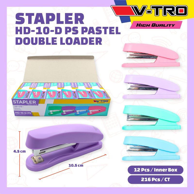 Jual Stapler VTRO Pastel HD-10-D PS ECER 1 Biji / Jepretan V-TRO / Alat ...