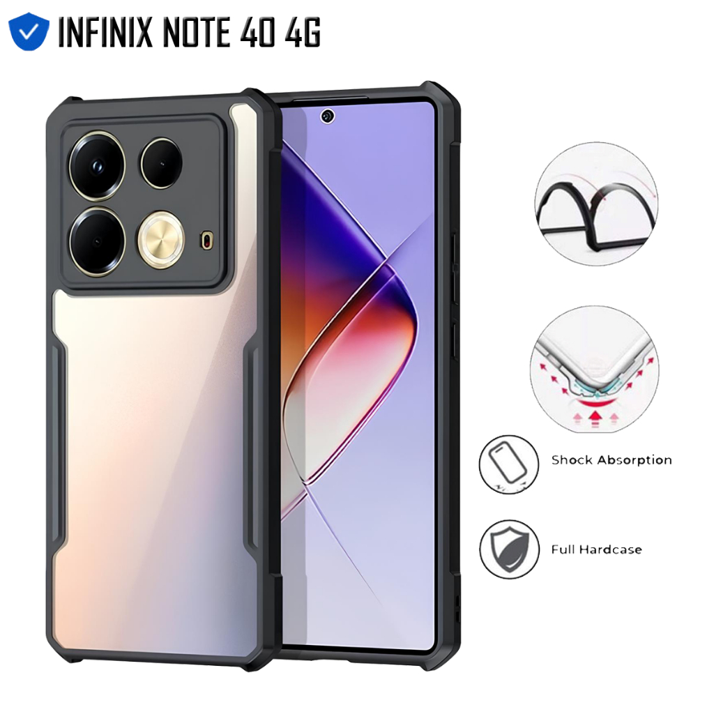 Jual Case Infinix Note 40 4G Hardcase Shield Transparant Protect Camera ...