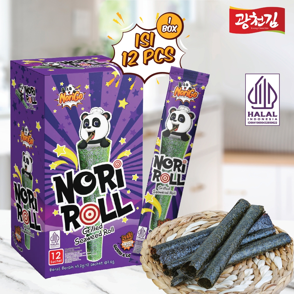 Jual Norigo / Snack Nori Roll Grilled Seaweed Roll 1 box isi 12Pcs ...