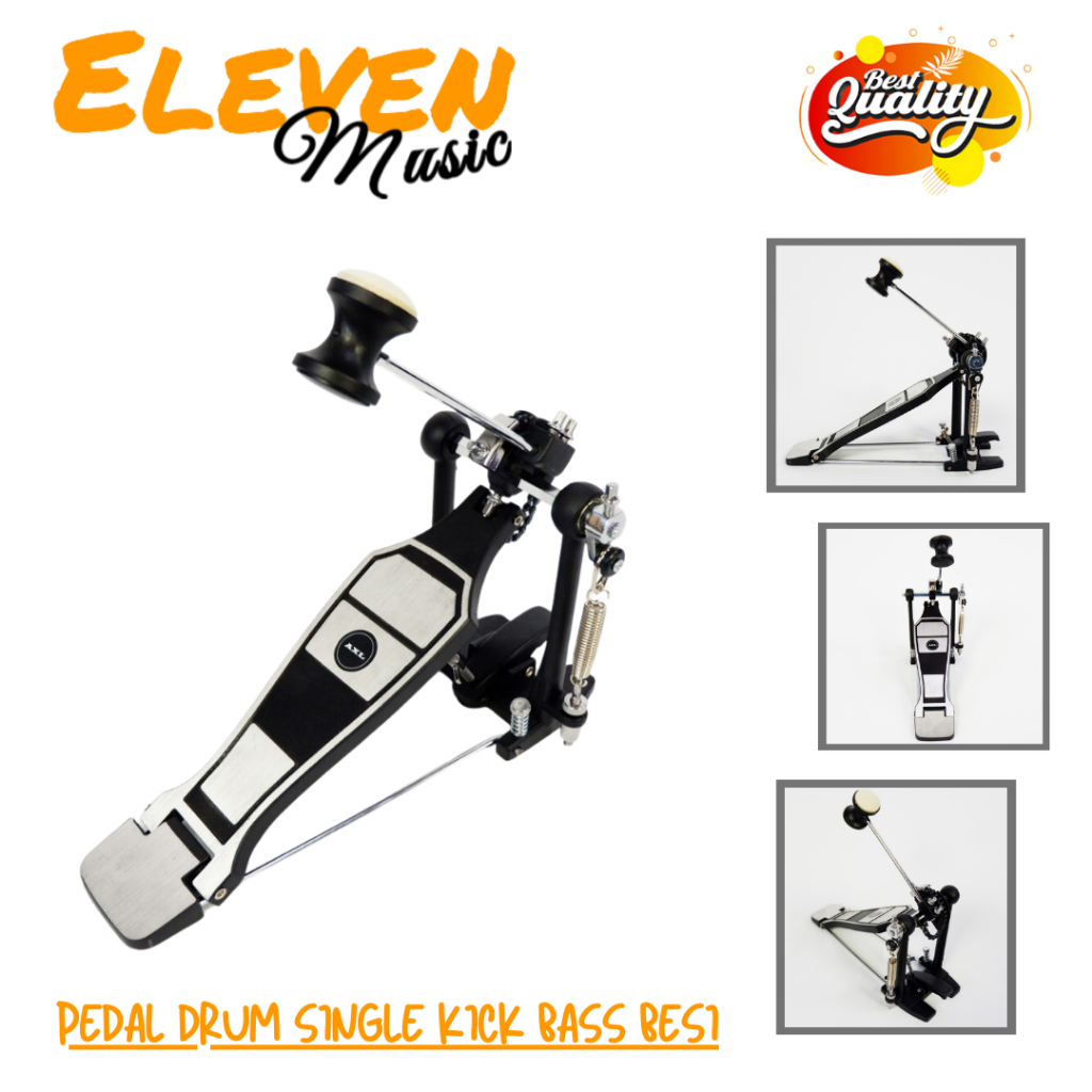 Jual Pedal Drum Single Kick Bass Besi Chrome Lengkap Beater | Shopee ...