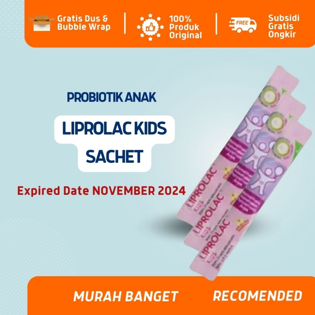 Jual Liprolac Kids Sachet - ED November 2024 - Suplemen Probiotik dan ...