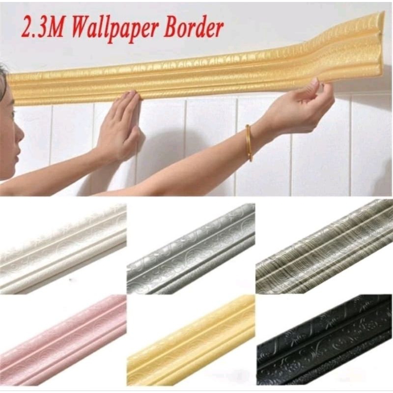 Jual Wall Border List 230cm / WallBorder Foam 3D / Wallpaper List Foam ...