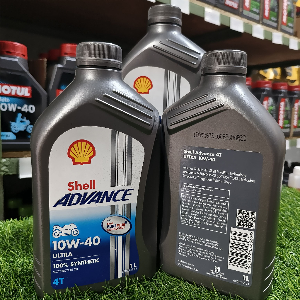 Jual OLI SHELL ADVANCE ULTRA FULL SYNTHETIC 10W40 1 LITER 100% ORIGINAL ...