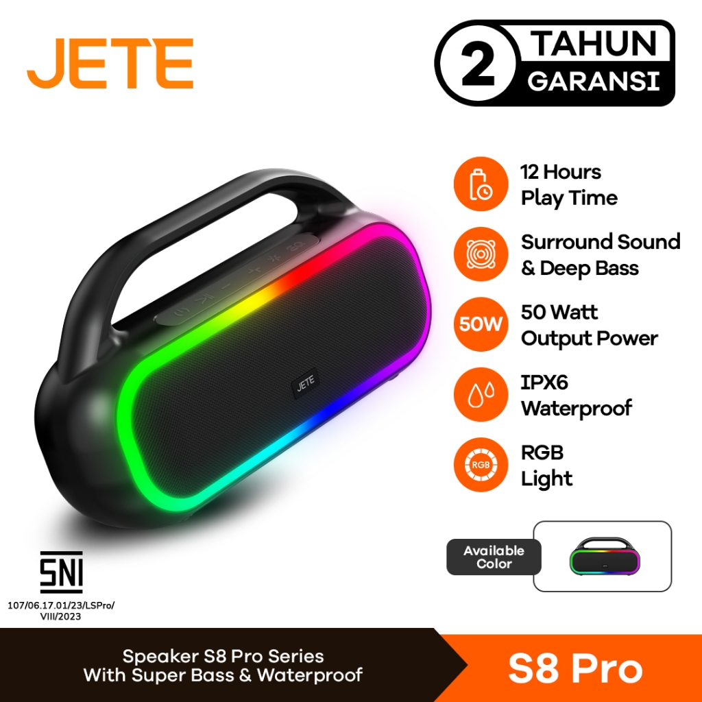 Jual JETE S8 PRO Speaker Bluetooth | Speaker Surround Sound Deep Bass IPX6 - Garansi Resmi 2th ...