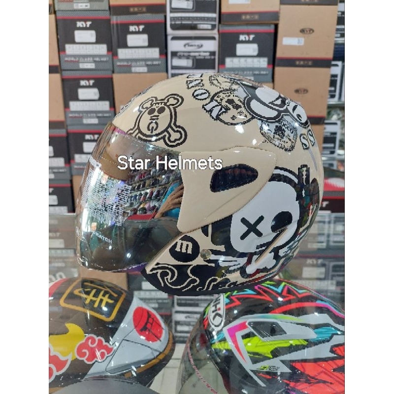 Jual Helm MAZ Sonic Speak Up Cream | Shopee Indonesia