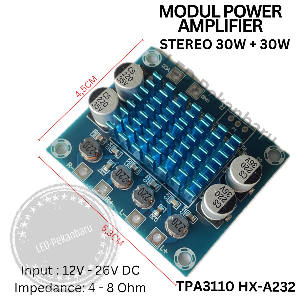 Jual MODUL POWER AMPLIFIER TPA3110 XH-A232 CLASS D DIGITAL 30W + 30W STEREO AMPLI AUDIO | Shopee ...