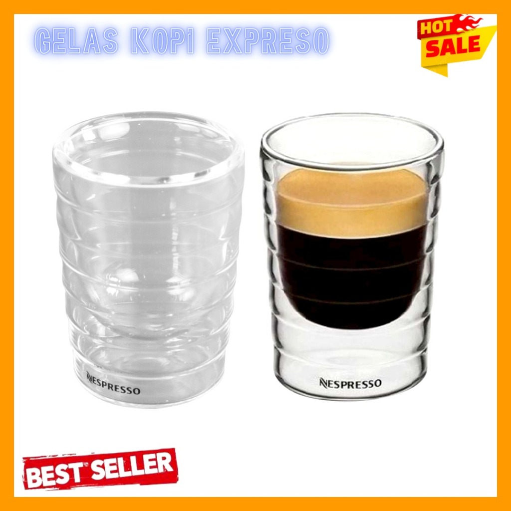 Jual Gelas Kopi Expreso Gelas Kopi Double Wall Glass Nespresso Series ...