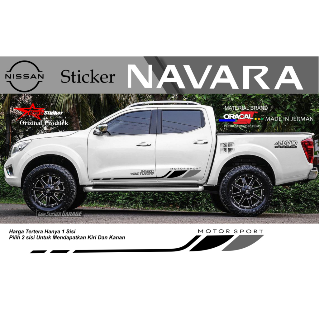 Jual STICKER NISSAN NAVARA ALL NEW NISSAN NAVARA AKSESORIS NISSAN ...