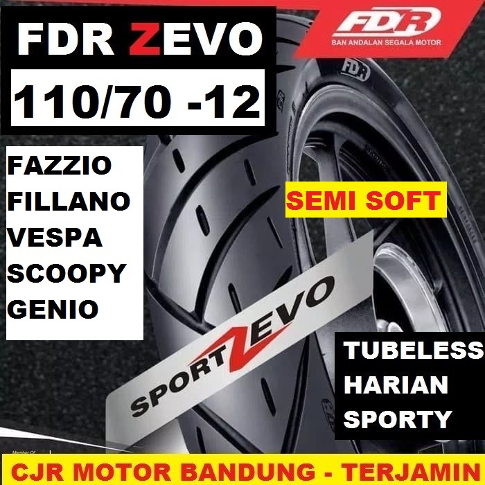 Jual Ban FDR Sport Zevo 110/70 ring 12 Ban Motor FAZZIO FILLANO Vespa ...