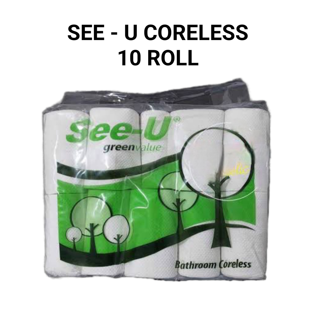 Jual Tisu Tissue SEE-U CORELESS Tisu gulung roll tanpa tulang ( ISI 10 ...