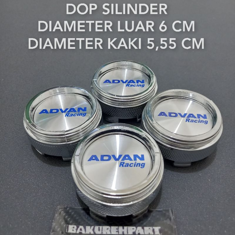 Jual Dop roda tutup velg mobil racing silinder chrome tulisan ADVAN ...