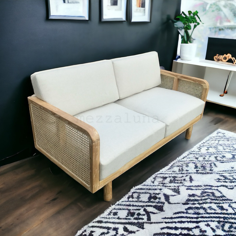 Jual SOFA ROTAN WULLIA BANGKU ROTAN ANTIK / SOFA KAYU JATI ROTAN ANTIK ...