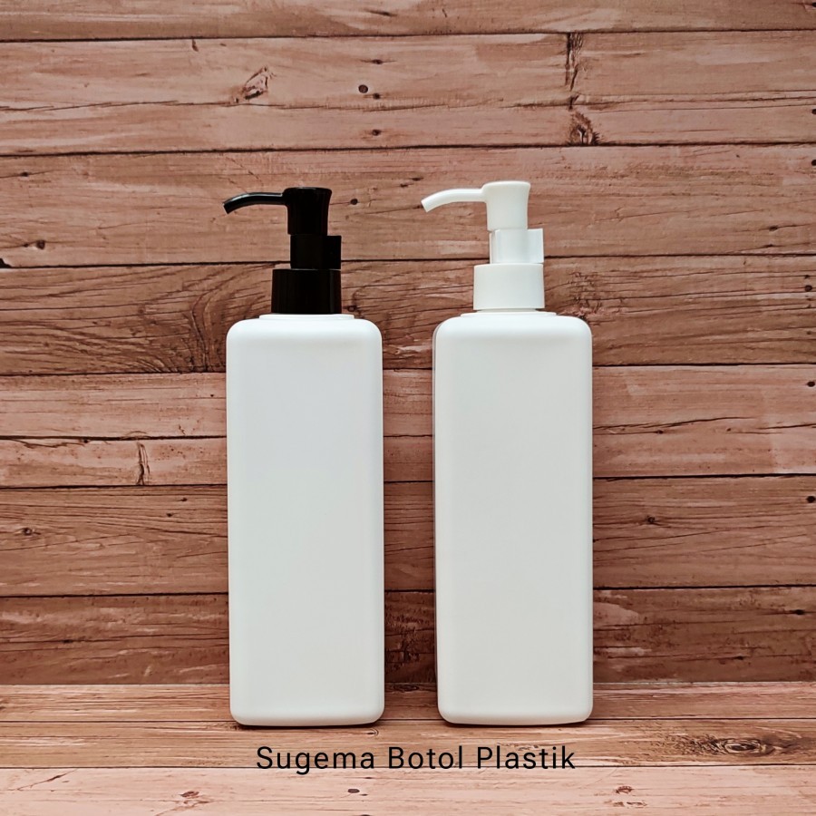 Jual Botol Sabun Cair 500ml Hdpe Putih Dof Model Kotak Pump Luxury | Shopee Indonesia