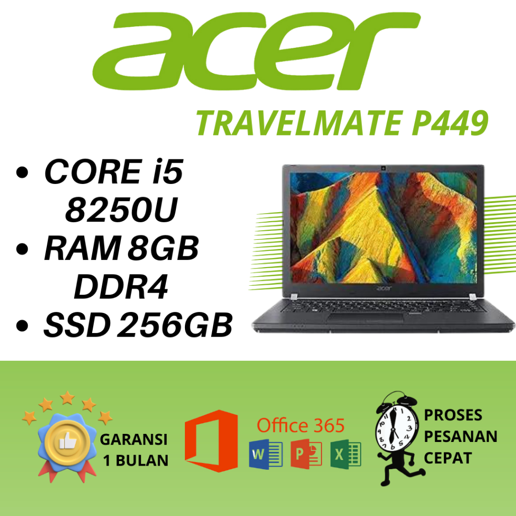 Jual Acer TravelMate P449 Intel Core i5-8Gen/KeyboardBacklit/Laptop kerja/Laptop sekolah ...