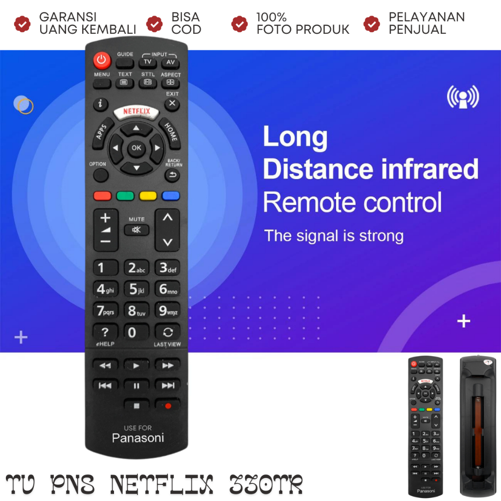 Jual REMOTE PANASONI SMART TV UNIVERSAL PNS 40SF500G DIGITAL NETFLIX ...