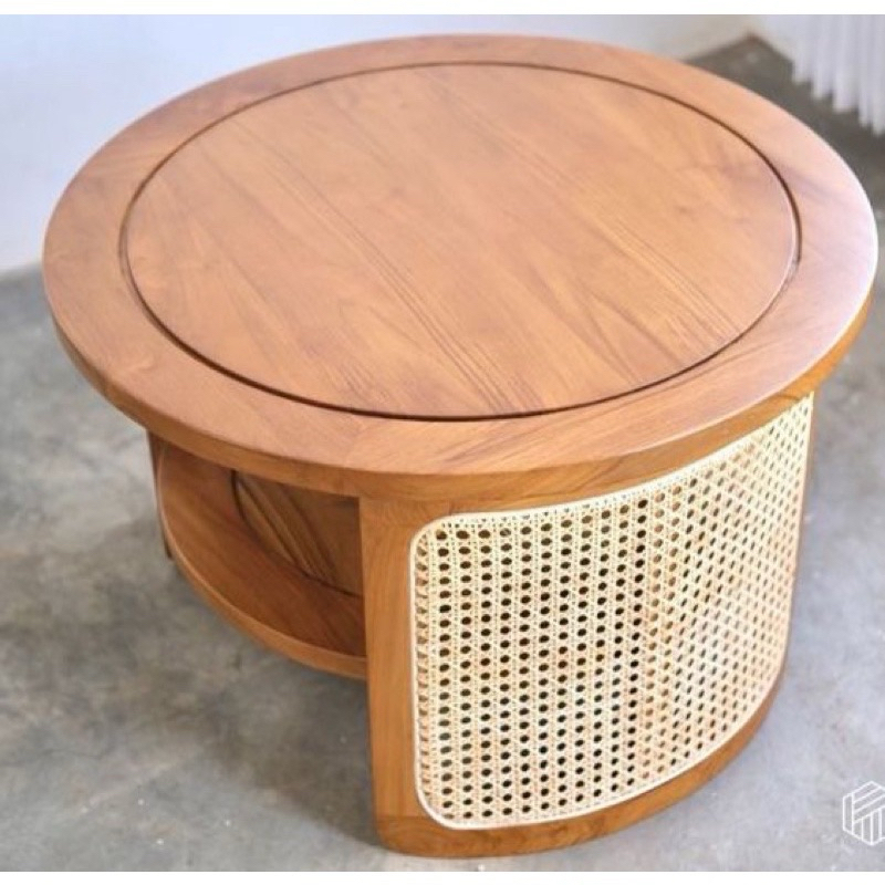 Jual COFFE TABLE BULAT LINGKARAN KAYU JATI ASLI MIX ANYAMAN ROTAN ASLI ... Jual COFFE TABLE BULAT LINGKARAN KAYU JATI ASLI MIX ANYAMAN ROTAN ASLI ...