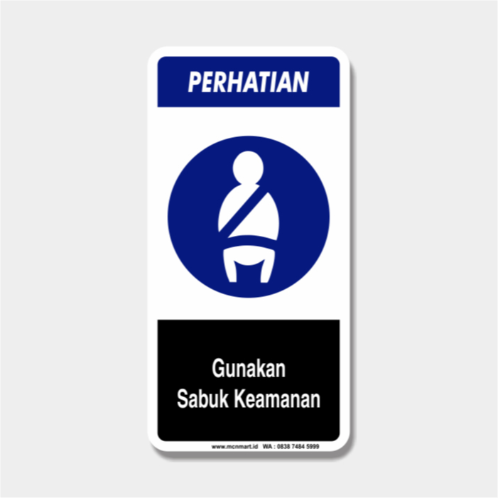 Jual Safety Sign Rambu K3 APD - Gunakan Sabuk Keamanan | Shopee Indonesia