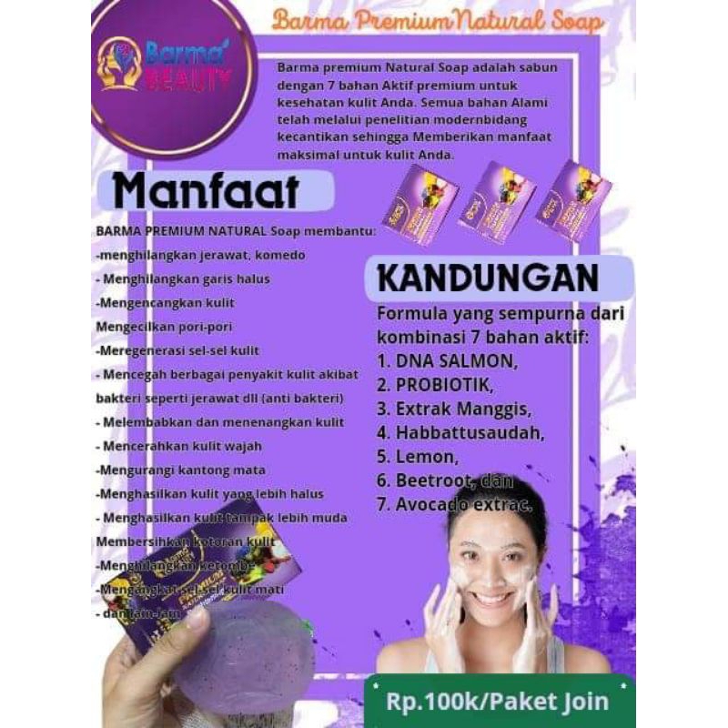 Jual BARMA BEAUTY / PREMIUM NATURAL SOAP BRIGHTENING / BPOM | Shopee ...