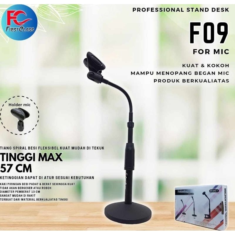 Jual Standing Meja podium Firstcllas F 09 Tabel Stand Mic Bulat ...