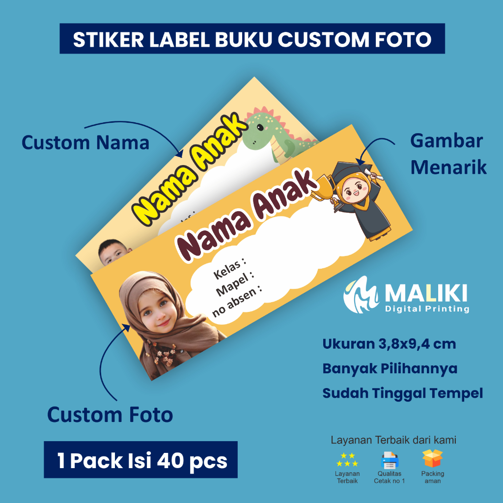 Jual Stiker Label Buku Custom Foto | Shopee Indonesia