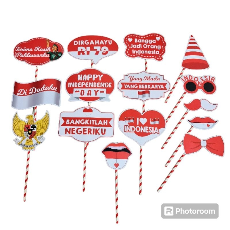 Jual Acc Photobooth HUT RI/ Aksesoris Foto 17an/ Photo Props Dirgahayu ...
