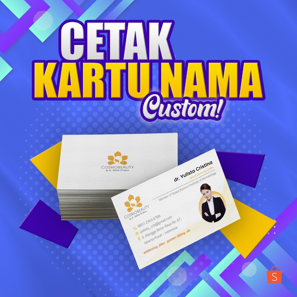 Jual CETAK KARTU NAMA ISI 100 FREE BOX | KARTU NAMA CUSTOM | Shopee ...