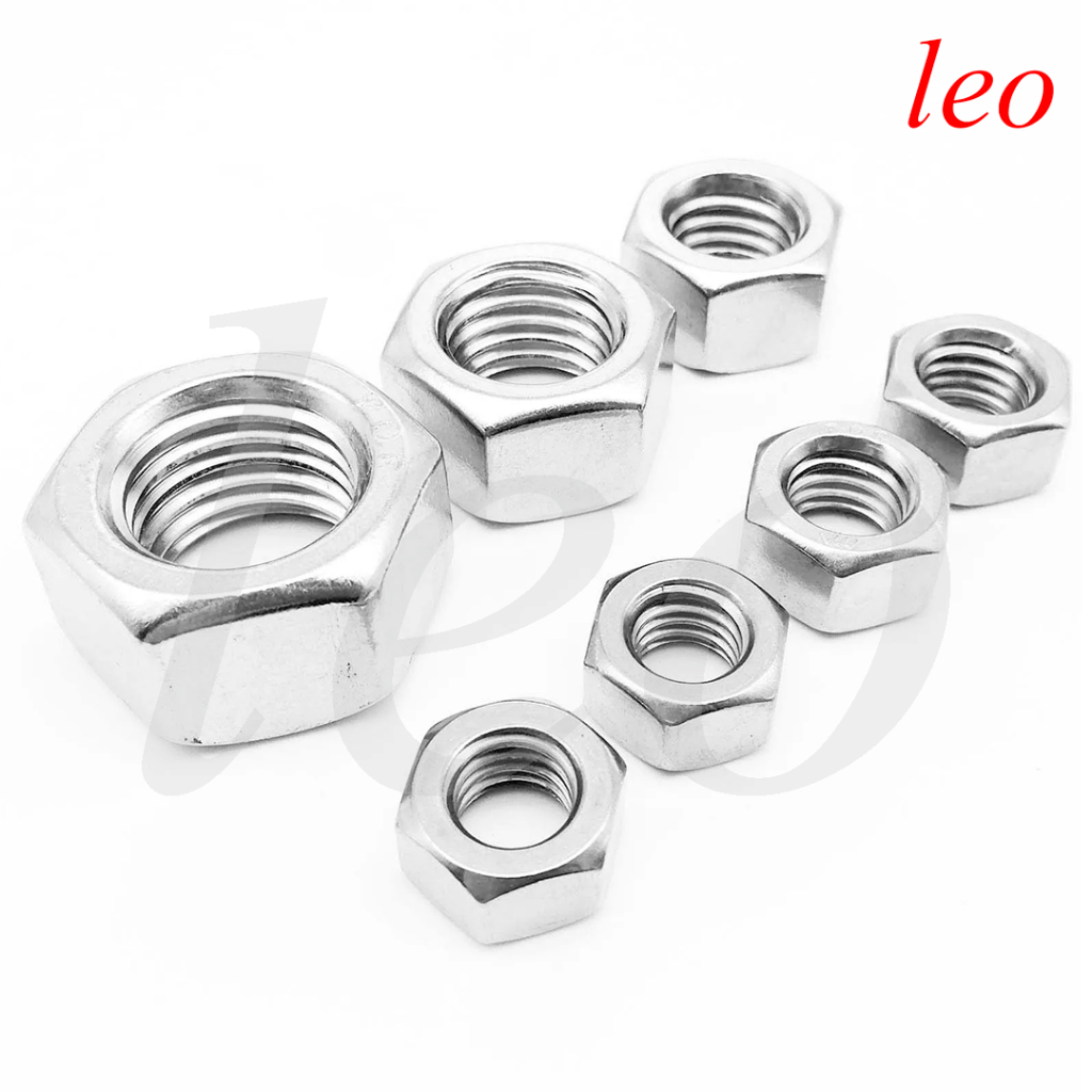 Jual Mur Putih Besi Galvanis M3/4/5/6/8 Hexagonal Nut Hex Polos 3mm 4mm ...