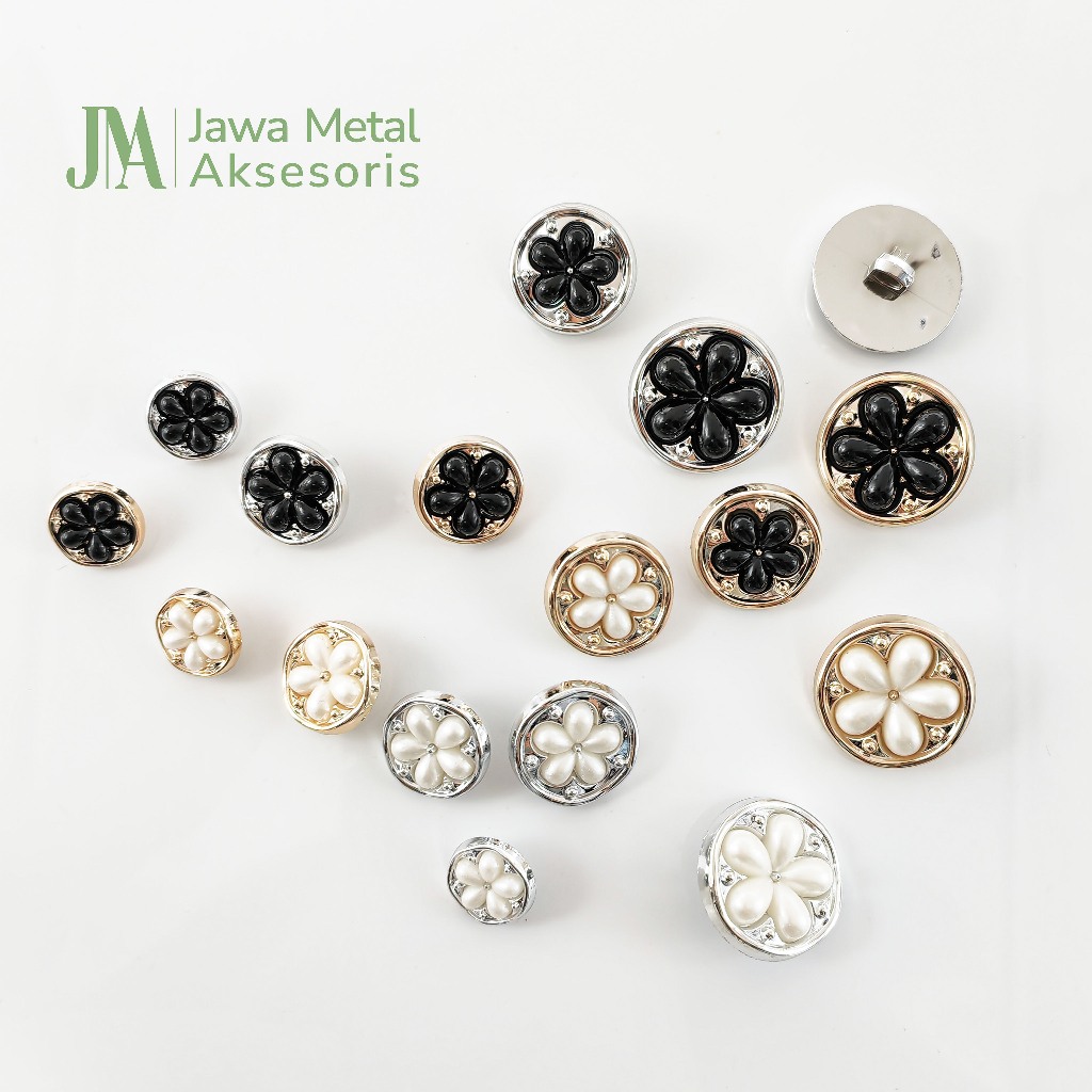 Jual Jawa Plastic Button Kancing Plastik Mutiara Bunga Lucu Aesthetic ...