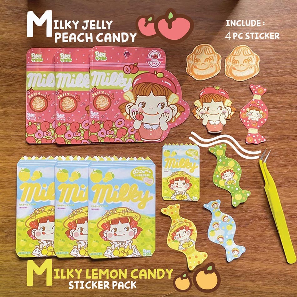 Jual Milky Jelly & lemon flavor sticker pack - food sticker | Shopee ...