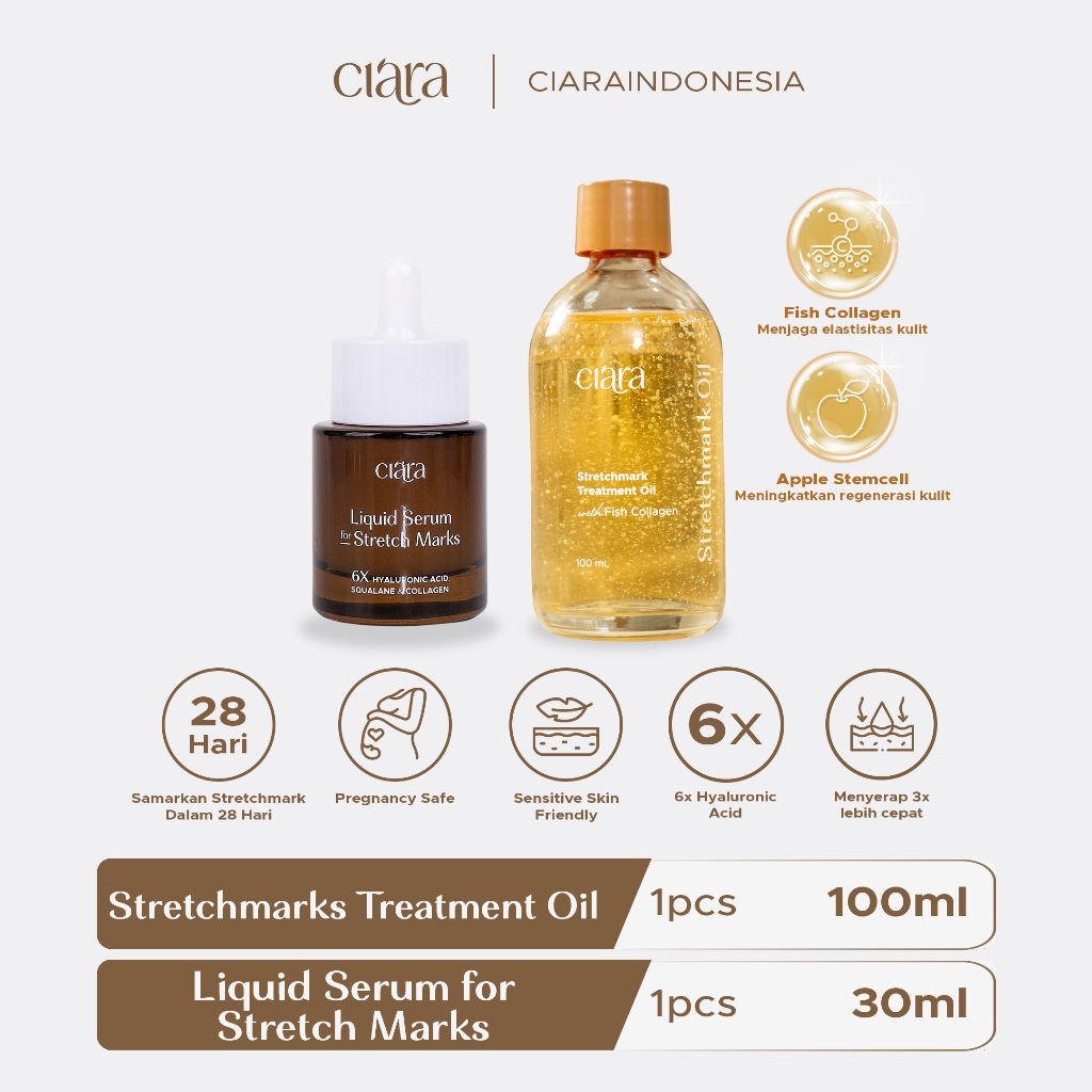 Jual Ciara Stretchmark Treatment Oil X Stretchmark Serum | Shopee Indonesia