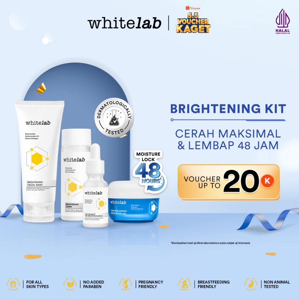 Jual Whitelab 4pcs Brightening Paket Wajah - Facial Wash, Toner, Serum ...