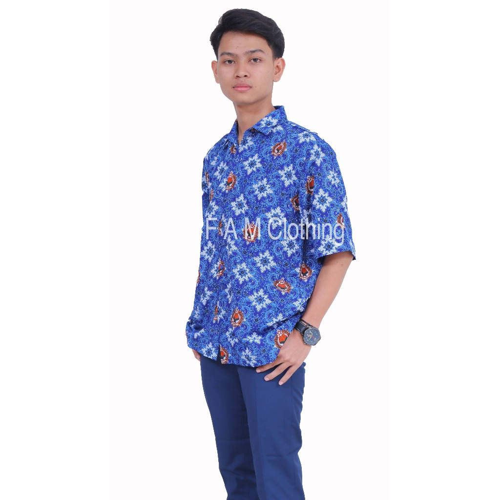 Jual Seragam MTs Motif Lugina Tangan Pendek-fam_clothing-seragamsekolah ...