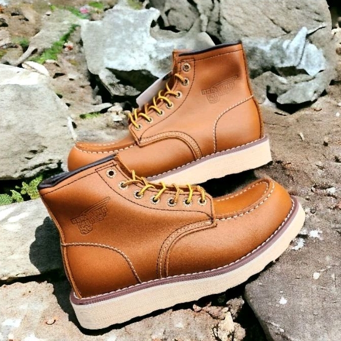 Jual Sepatu Boots Moctoe Kulit Pria 875 Yellow Full Grain Kulit Asli ...