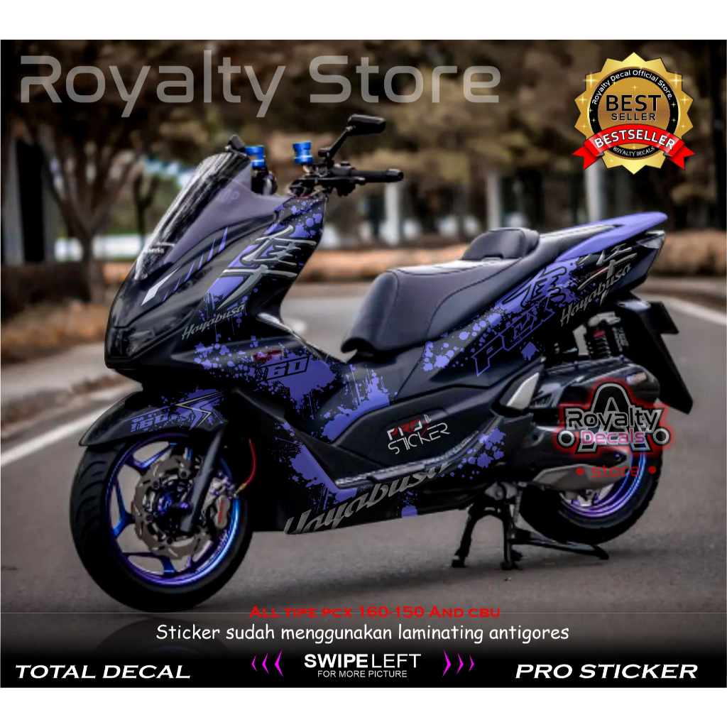 Jual Decal Stiker Pcx 160 / 150 fullbody hayabusa sticker pcx 160 full ...