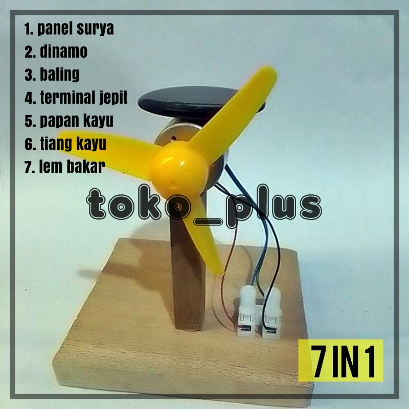 Jual Kipas Kincir Angin Tenaga Listrik Baterai atau Solar Cell DIY Kit ...