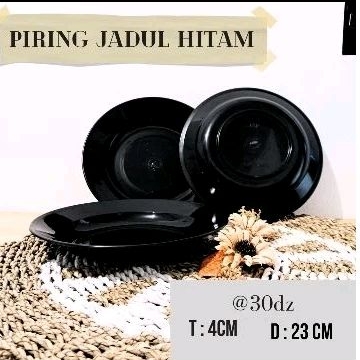 Jual CNC Piring Jadul Hitam / Piring Makan Hitam / Piring Semi Melamin ...