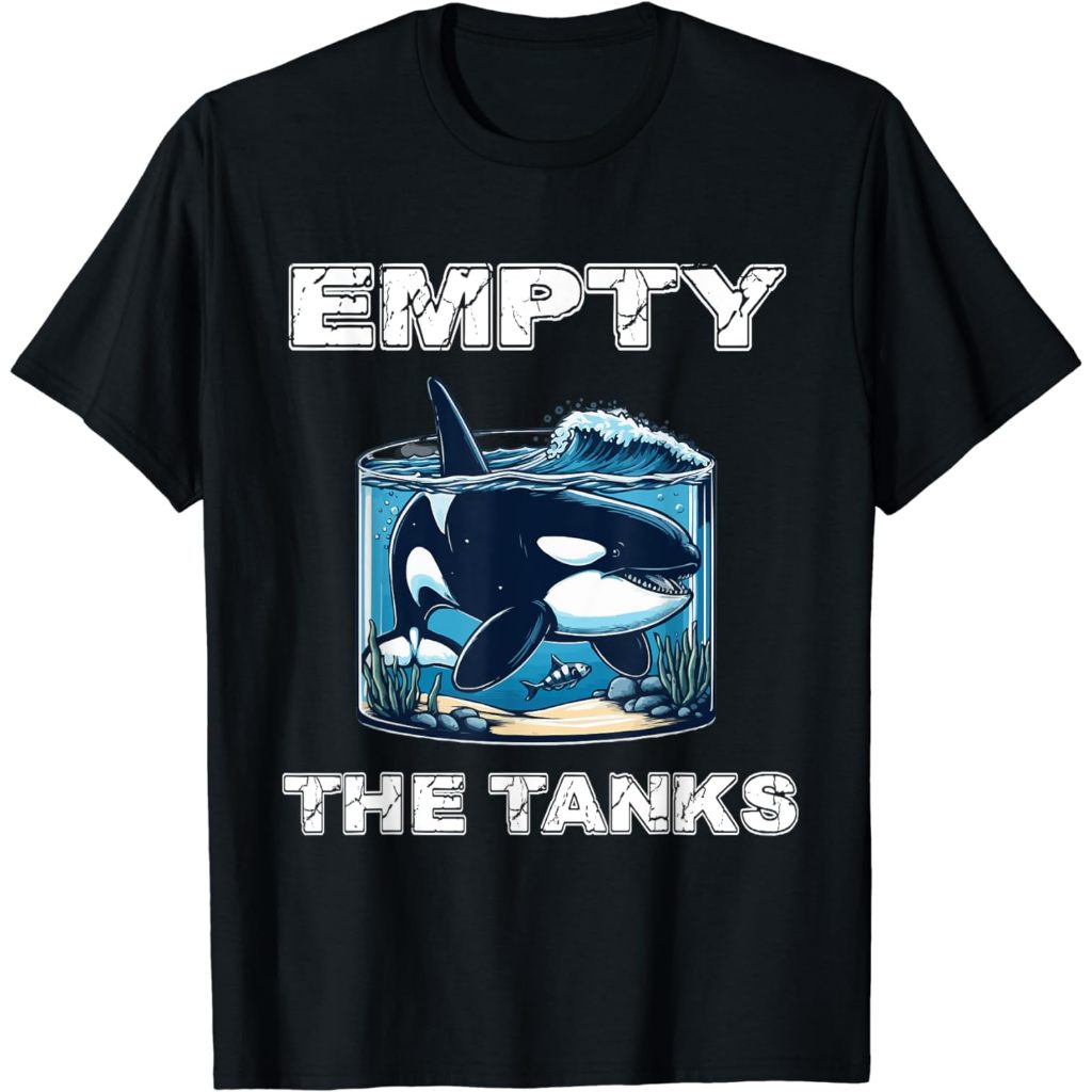 Jual Baju Kaos Dewasa Empty The Tanks - Orca Rescue - Whale - Orca T ...
