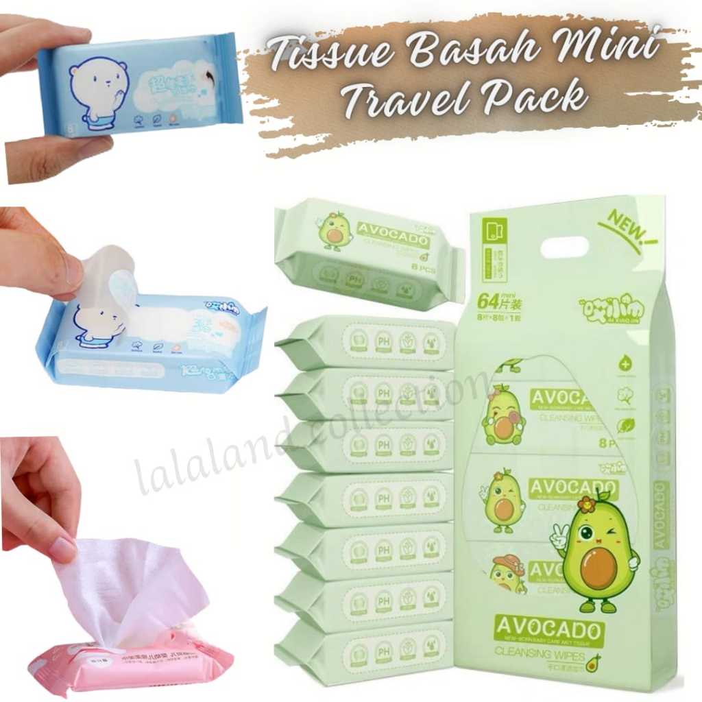 Jual Tissue Basah Mini / Wet Wipes Travel Pack / Tisu Basah 1 pack ...