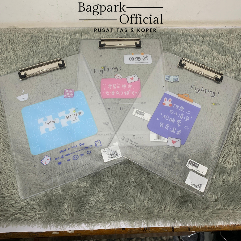 Jual Papan Ujian Plastik Mika Tebal Clip Board A4 Papan Kertas Ujian ...