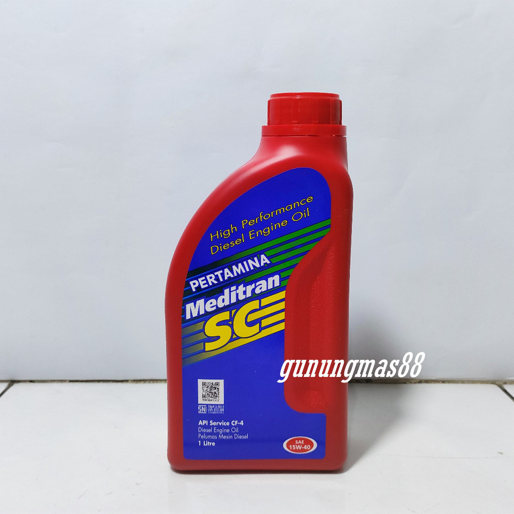 Jual Oli Mesin Diesel Pertamina Meditran SC SAE 15W-40 API CF-4 1 Liter ...
